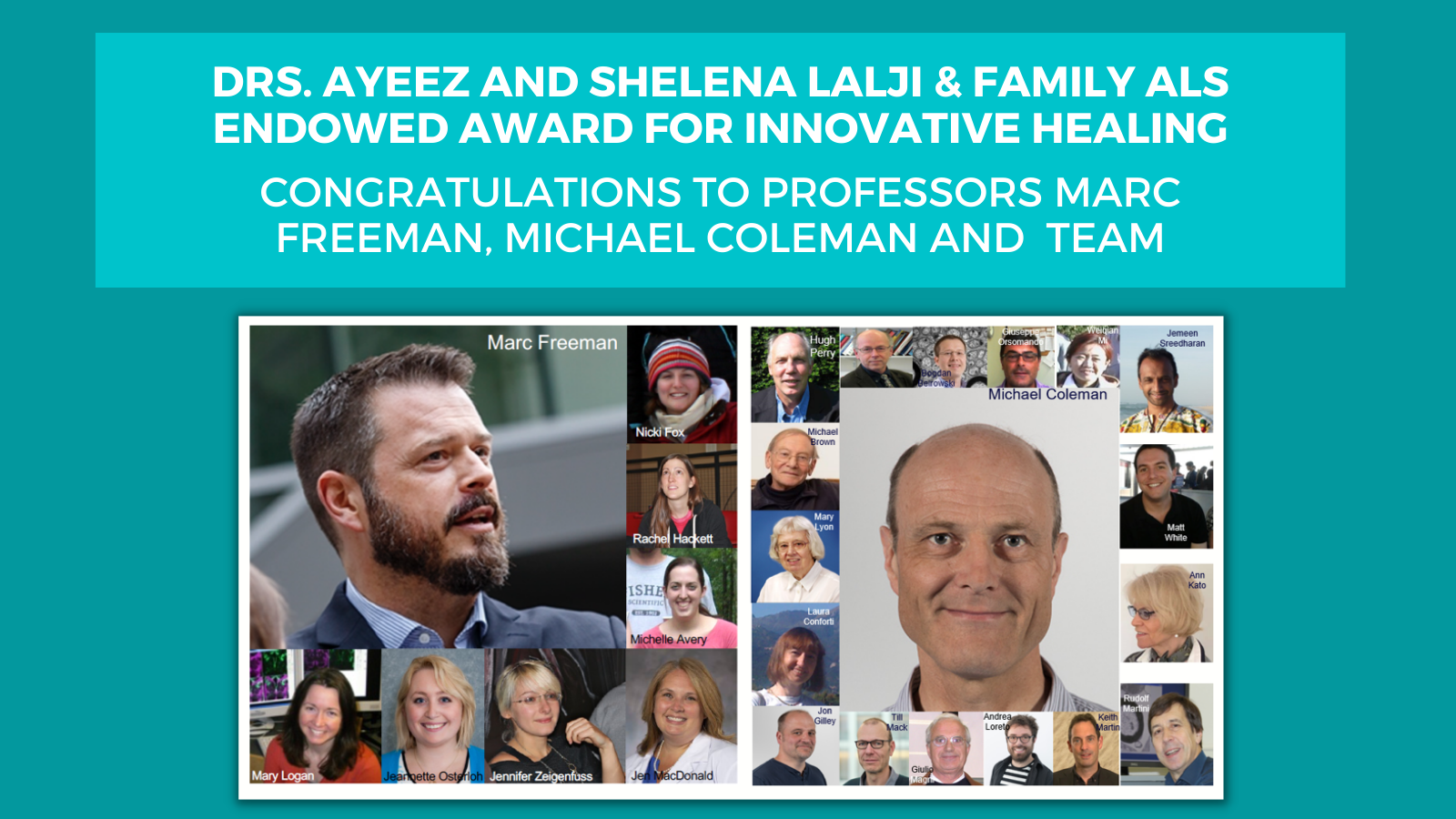 Sean M. Healey & AMG Center for ALS at Mass General awards first Drs ...