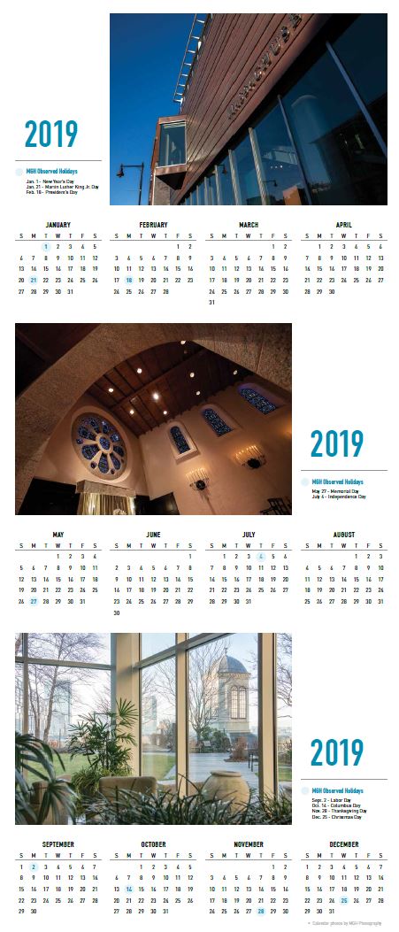 2019 Hotline calendar